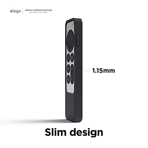 elago R2 Slim Case Compatible with 2022 Apple TV 4K HD Siri Remote 3rd Generation, Compatible with 2021 Apple TV Siri Remote 2nd - Slim, Light, Scratch-Free, Full Access to All Functions [Black]