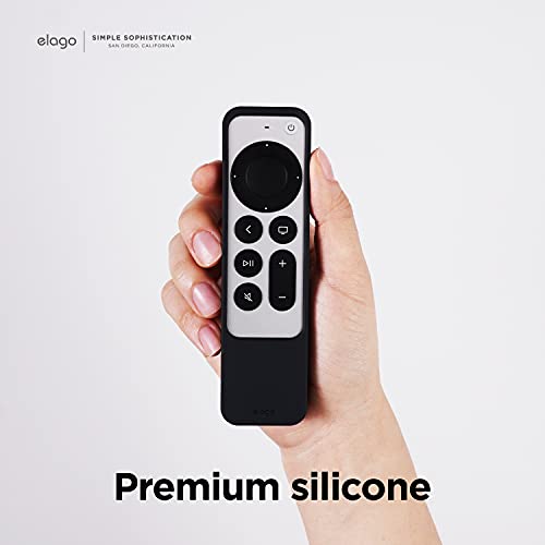 elago R2 Slim Case Compatible with 2022 Apple TV 4K HD Siri Remote 3rd Generation, Compatible with 2021 Apple TV Siri Remote 2nd - Slim, Light, Scratch-Free, Full Access to All Functions [Black]