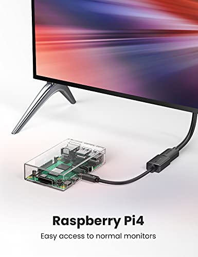 UGREEN 4K Micro HDMI to HDMI Adapter Male to Female Cable HDMI 2.0 4K@60Hz HDR 3D Dolby 18Gbps High Speed Compatible with GoPro Hero 7 6 Raspberry Pi 4 Sony A6000 Camera Retroid Pocket 2+