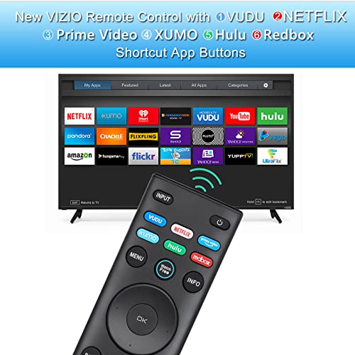 OMAIC XRT140 Universal Remote Control for All VIZIO LED LCD HD 4K UHD HDR Smart TVs