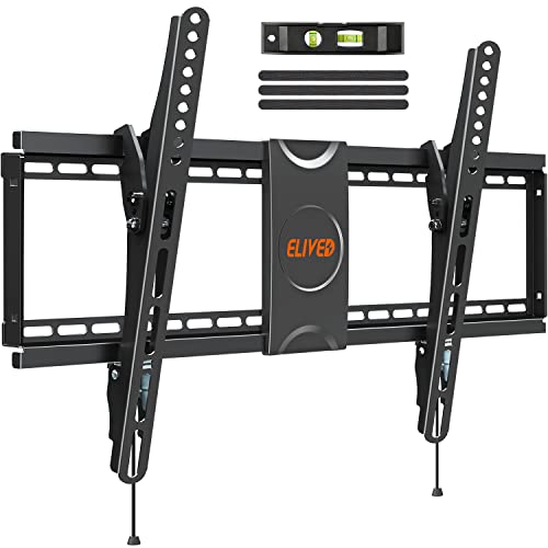 ELIVED UL Listed TV Wall Mount for Most 37-75 Inch TVs, Universal Tilt TV Mount fits 16”, 18”, 24” Studs, Low Profile Wall Mount TV Bracket Max VESA 600x400mm