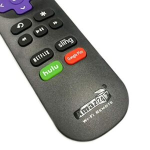 Amaz247 Wi-Fi Remote for Roku Streaming Stick (3500r, 3500rw, 3600, 3800, 3810), Roku 3 (4200r), Roku 2 (2720r),Roku Ultra, Roku Premiere, Roku Express (3900X), Roku Express+