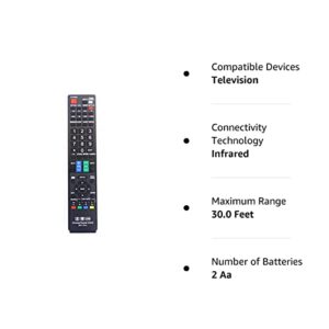 Sharp GB004WJSA Universal Remote Control for All Sharp BRAND TV, Smart TV - 1 Year Warranty