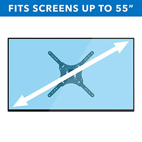 Mount-It! Full Motion TV Wall Mount Monitor Wall Bracket with Swivel and Articulating Tilt Arm, Fits 26 32 35 37 40 42 47 50 55 Inch LCD LED OLED Flat Screens up to 66 lbs and VESA 400x400