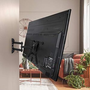 Mount-It! Full Motion TV Wall Mount Monitor Wall Bracket with Swivel and Articulating Tilt Arm, Fits 26 32 35 37 40 42 47 50 55 Inch LCD LED OLED Flat Screens up to 66 lbs and VESA 400x400