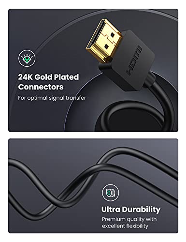 UGREEN Micro HDMI to HDMI Cable Adapter 4K 60Hz Ethernet Audio Return Channel Compatible with GoPro Hero 7/6 Raspberry Pi 4 Retroid Pocket 2+ Yoga 3 B500 Sony A6000 Camera Video Capture Card 3FT