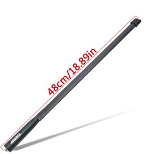 ABBREE SMA-Female Dual Band VHF/UHF 18.8-inch 144/430MHz High Gain Soft Whip Foldable CS Tactical Antenna for Baofeng UV-5R UV-82 BF-F8HP GMRS Radio Ham Two Way Radio