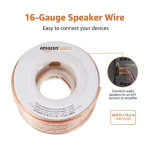 Amazon Basics 16-Gauge Speaker Wire Cable, 50 Feet