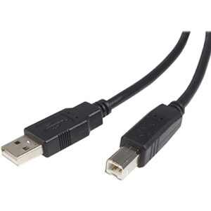 startech.com 15 ft usb 2.0 a to b cable – m/m – usb 2.0 cable – black – usb type a (m) to usb type b (m) (usb2hab15)