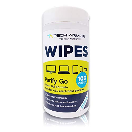 Tech Armor Cleaning Wipes - Screen Cleaning Wipes For TV Screen Cleaner, Computer Screen Cleaner, for Laptop, Phone, Ipad - Computer Cleaning kit Electronic Cleaner - 100 Wipes