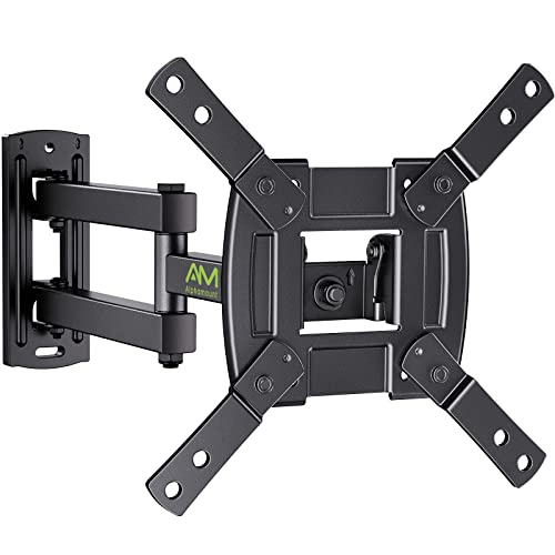 AM alphamount TV Wall Mount Bracket Full Motion for Most 13-39 inch TVs Monitors with 360° Rotation Articulating Swivel Extension Arms and Tilt, Hold TV up to 44lbs Max VESA 200x200mm