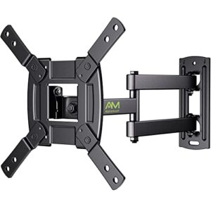 AM alphamount TV Wall Mount Bracket Full Motion for Most 13-39 inch TVs Monitors with 360° Rotation Articulating Swivel Extension Arms and Tilt, Hold TV up to 44lbs Max VESA 200x200mm