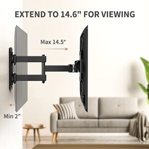 AM alphamount TV Wall Mount Bracket Full Motion for Most 13-39 inch TVs Monitors with 360° Rotation Articulating Swivel Extension Arms and Tilt, Hold TV up to 44lbs Max VESA 200x200mm