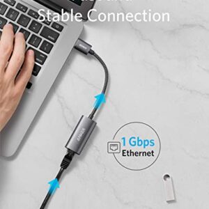 Anker USB 3.0 to Ethernet Adapter, PowerExpand USB 3.0 to Gigabit Ethernet Adapter, Aluminum Portable USB-A Adapter Compatible for MacBook Pro 2015, MacBook Air 2017, and More