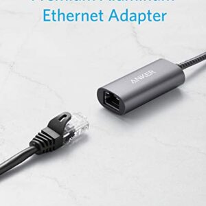 Anker USB 3.0 to Ethernet Adapter, PowerExpand USB 3.0 to Gigabit Ethernet Adapter, Aluminum Portable USB-A Adapter Compatible for MacBook Pro 2015, MacBook Air 2017, and More