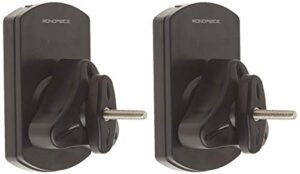 monoprice low profile 22 lb. capacity speaker wall mount brackets (pair) black