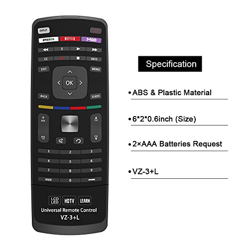 New Vizio Universal Remote Control for All VIZIO BRAND TV, Smart TV - 1 Year Warranty