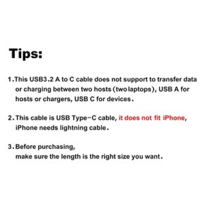 CableCreation USB C to USB A Cable 5FT, USB C to USB 3.1 USB 3.2 Gen2 10Gbps USB A to C Data Cable, Android Auto Cable 3A for USB C External SSD MacBook Pro iPad,Galaxy S23, etc,1.5m Gray