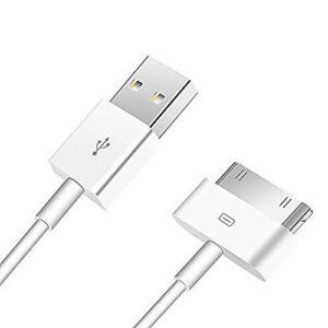 oyefly 2pcs 30 pin usb sync charging cable cord replacement for old a-pple i-phone 4/4s 3g/3gs, i-pad 1/2/3,i-pod nano/i-pod touch (3.2ft (2pcs))