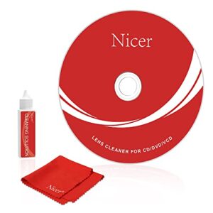 nicer cd/vcd/dvd player cleaner kit, laser lens cleaning disc with double brush cleaning system, set 2