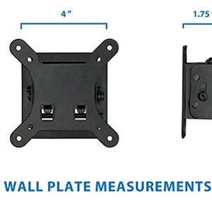 Mount-It! Small TV Monitor Wall Mount | Quick Release | Fits 13-32 Inch LCD/LED Screen | Max 33 Lbs | Slim Tilting Design | Easy Installation