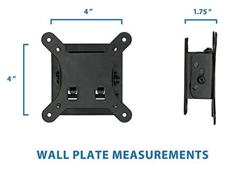 Mount-It! Small TV Monitor Wall Mount | Quick Release | Fits 13-32 Inch LCD/LED Screen | Max 33 Lbs | Slim Tilting Design | Easy Installation