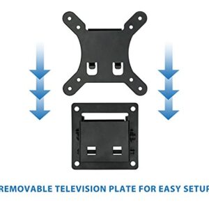 Mount-It! Small TV Monitor Wall Mount | Quick Release | Fits 13-32 Inch LCD/LED Screen | Max 33 Lbs | Slim Tilting Design | Easy Installation