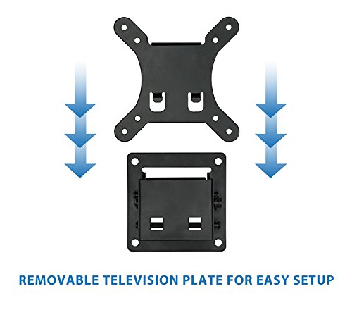 Mount-It! Small TV Monitor Wall Mount | Quick Release | Fits 13-32 Inch LCD/LED Screen | Max 33 Lbs | Slim Tilting Design | Easy Installation