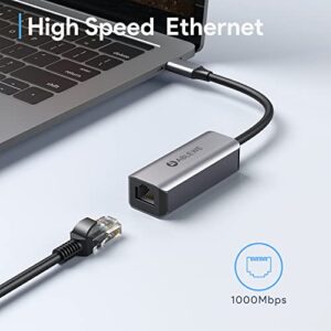 USB C to Ethernet Adapter, ABLEWE Type-C to RJ45 Gigabit Ethernet Adapter, Thunderbolt 3 to RJ45 LAN Network Adapter Compatible for MacBook Pro 2020/2019/2018/2017, MacBook Air, Dell XPS, Galaxy S20