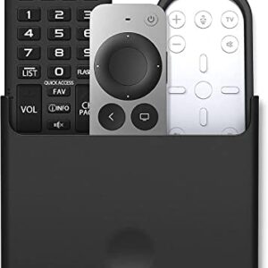 elago Universal Remote Holder Mount Compatible with Apple TV Remote and All Other Remote Controls - Adhesive Tape or Screw Mounting Options, Available Wired Charging [Large] [Black]