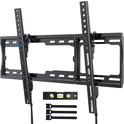 Pipishell Tilt TV Wall Mount for Most 26-75 inch Flat or Curved TVs up to 132 lbs, Wall Mount TV Bracket with Tilt, Low Profile, Max VESA 600x400mm, TV Mount Fits 8-24 inch Wood Studs, PILT5