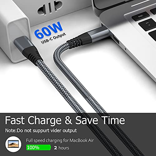 USB C to USB C Cable 6ft 60w, 3Pack USB C Cable, PD Type C Charging Cable Fast Charging Compatible with MacBook Pro 2020, iPad Pro, iPad Air 4, Galaxy S20, Switch, Pixel, LG and Other USB C Charger