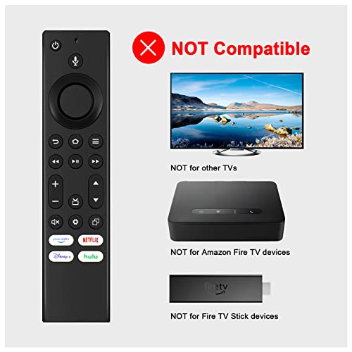 New NS-RCFNA-21 Voice Remote Control Replacement fit for Insignia Fire TV and Toshiba Fire TV Edition Smart TV, Compatible with NS-40D510NA21 NS-39DF310NA21 NS-58F301NA22 NS-50F301NA22 (No Battery)