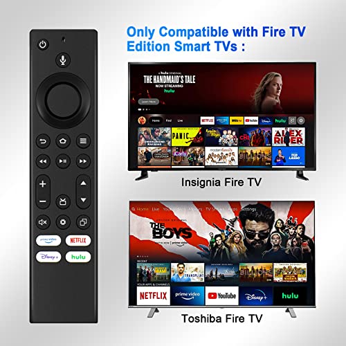 New NS-RCFNA-21 Voice Remote Control Replacement fit for Insignia Fire TV and Toshiba Fire TV Edition Smart TV, Compatible with NS-40D510NA21 NS-39DF310NA21 NS-58F301NA22 NS-50F301NA22 (No Battery)