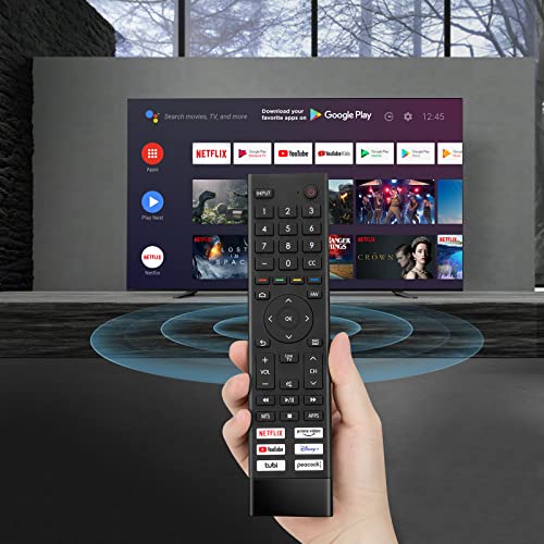 TOPKIND Upgraded ERF3J80H Replacement Smart TV Remote Fit for Hisense 4K UHD Android Smart TV 75A6G 70A6G 65A6G 60A6G 55A6G 50A6G 43A6G 55U68G 65U68G 55U6G 50U6G 65U6G 75U6G 50U68G 75U68G