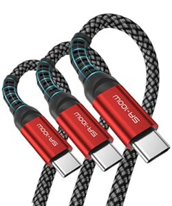 meboyz 3 pack 100w usb c to usb c cable 10ft+6ft+3ft, type c to type-c cable, usbc to usb-c fast charging cable compatible with macbook air/pro, ipad pro 12.9/11/air, samsung galaxy s22/21/20/note20