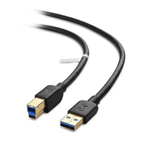 cable matters long usb 3.0 cable (usb 3 cable, usb 3.0 a to b cable) in black 10 ft