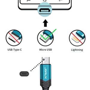 Micro USB Charger Cable, JSAUX (3-Pack 3.3ft+6.6ft+10ft) Android Charger Micro USB to USB A Nylon Braided Cord Compatible with Samsung Galaxy S6 S7 Edge Note 5, Kindle and More-Green