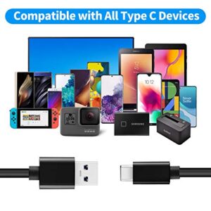 LDLrui USB C Cable-3FT, USB C to USB A 3.1 Gen 2 Cable, Type C 3A Fast Charge & 10Gbps Data Sync Cable for Android Auto, MacBook, Galaxy S10/9/8 Note10/9/8, HTC 10, Nintendo Switch, and More