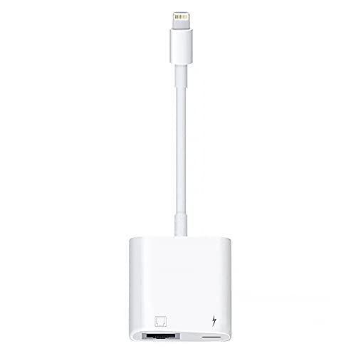 Lightning to RJ45 Ethernet LAN Network Adapter with Charge Port for Select iPhone,iPad Models 100Mbps Charging Plug and Play