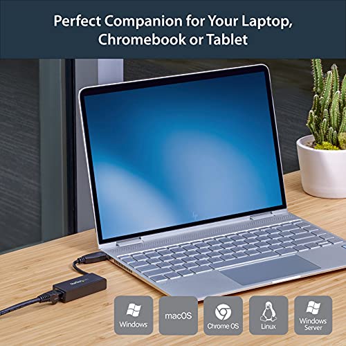 StarTech.com USB 3.0 to Gigabit Ethernet Adapter for Windows and Mac- 10/100/1000 NIC Network Converter - New Version Available USB31000S2 (USB31000S)