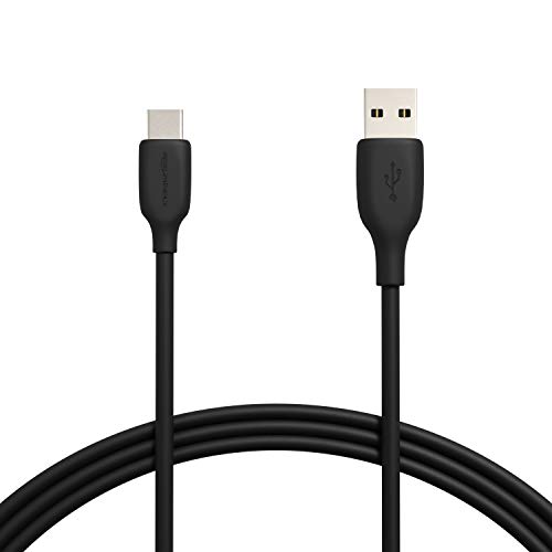 Amazon Basics Fast Charging 3A USB-C2.0 to USB-A Cable (USB-IF Certified) - 6-Foot, Black, Laptop