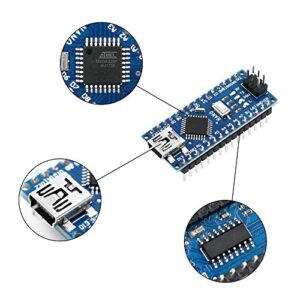 LAFVIN Nano V3.0, Nano Board ATmega328P 5V 16M Micro-Controller Board Compatible with Arduino IDE (Nano x 3 with USB Cable)