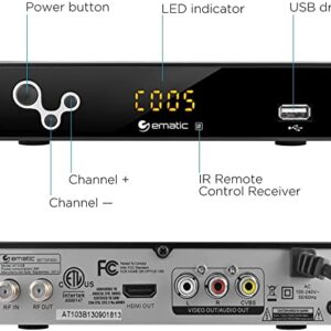 Digital Converter, Ematic Digital TV Converter Box with Recording, Playback, & Parental Controls