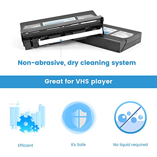 Reshow VCR Head Cleaner/VHS Head Cleaner - VHS Video Head Cleaner for VHS/VCR Players Dry Technology No Fluid Required