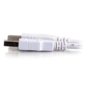 C2G 13172 USB 2.0 A to B USB Cable, 6.56 Feet (2 Meters), White