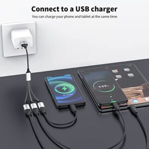 3 in 1 USB Splitter Cable, MOGOOD USB Power Splitter 1 Male to 3 Female USB 2.0 Adapter 1 to 3 USB Splitter USB Extension Cable USB multiport for Charging/Data Transfer/Laptop/Mac