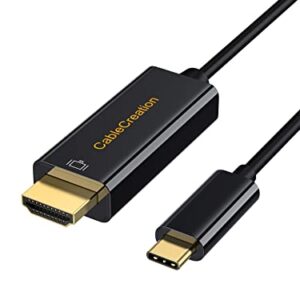 CableCreation USB C to HDMI Cable for Home Office 6ft, USB 3.1 Type C to HDMI 4K, Thunderbolt 3/4 Compatible with Galaxy S23/ S22/ S20, MacBook Pro/Air M1, iPad Pro 2021/2020, Surface Book 2, XPS 15