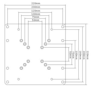 Mount Plus 1056 VESA 200x200 Universal Adapter Plate for TV Mounts | Convert VESA 75x75, 100x100 Mount to Fit 200X100, 200x200 mm VESA Patterns | Includes Hardware Kit