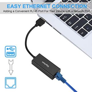 USB 2.0 to ethernet Adapter USB to RJ45 Adapter Supporting 10/100 Mbps Ethernet Network for Window/Mac OS, Surface Pro/Linux